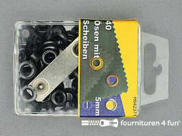 Ringen en schijven - 5mm - zwart brons - 40 stuks kopen? Fournituren4fun