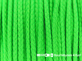 Rol 50 meter polyester koord - 1mm - neon groen kopen? Fournituren4fun